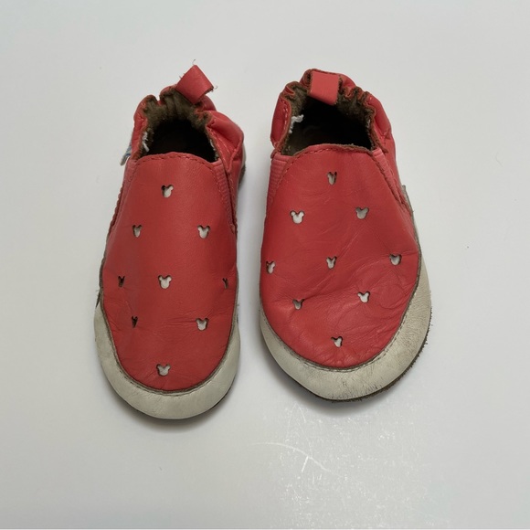 Robeez | Shoes | Robeez Pink Mickey Mouse Soft Sole Leather Shoes Size ...